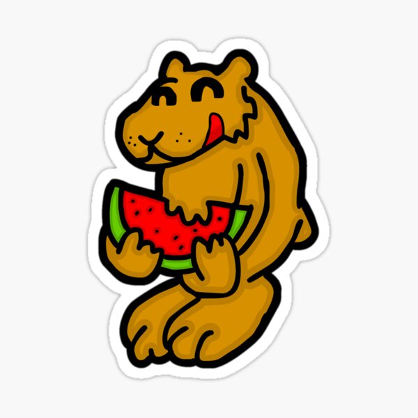 "Capybara Watermelon" Sticker for Sale by fantasmahappy | Redbubble