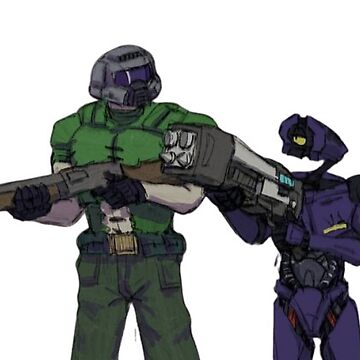 "ultrakill v1 x doomguy" Sticker for Sale by DanielaDuartey | Redbubble