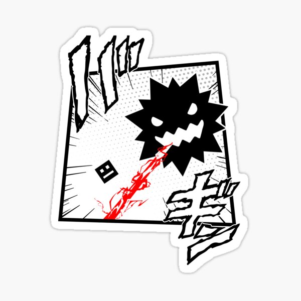 "the cursed thorn GEOMETRY DASH" Sticker by Okiba-Desing | Redbubble