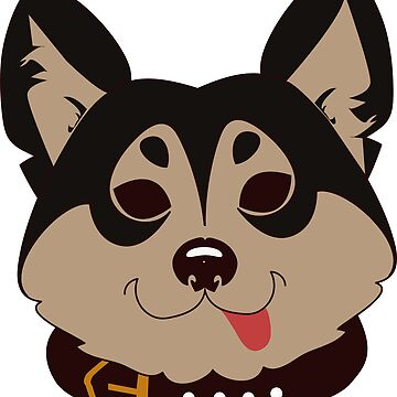 "Cute Dog Gothic Doge" Sticker by UsserStudios | Redbubble