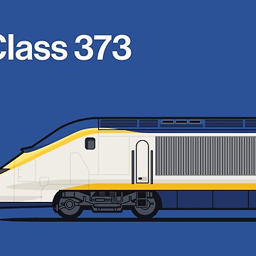 "Class 373 Blue High Speed Train Side England" Sticker for Sale by ...