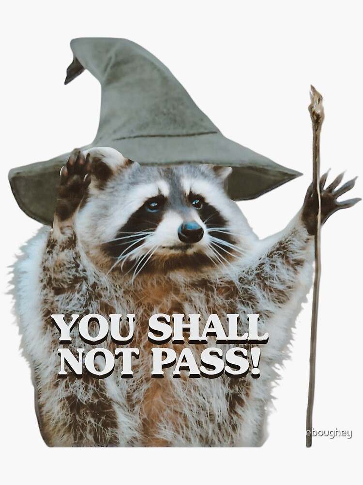 "YOU SHALL NOT PASS" Sticker for Sale by eboughey | Redbubble
