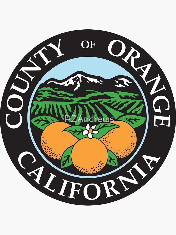 "Seal of Orange County, California" Sticker for Sale by PZAndrews ...