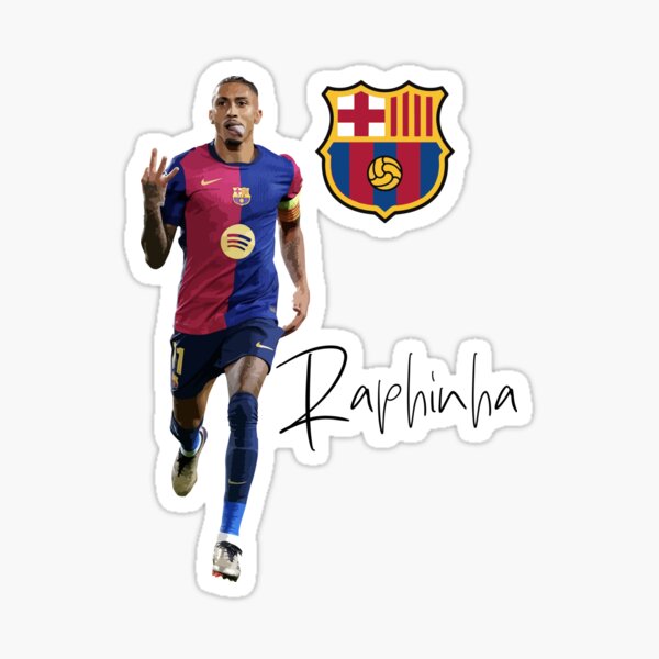 "Raphinha. FC Barcelona" Sticker for Sale by ocusido | Redbubble