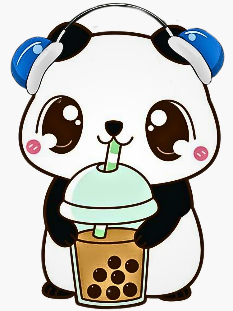 "Cute Panda delight" Sticker for Sale by JRCCreations | Redbubble