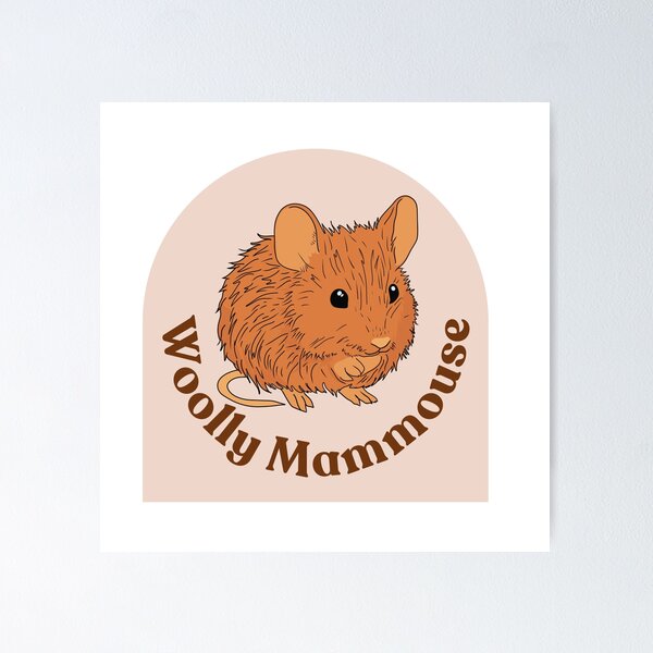 "If you give a mouse a woolly mammoth DNA. Woolly Mammoth Mouse" Poster ...