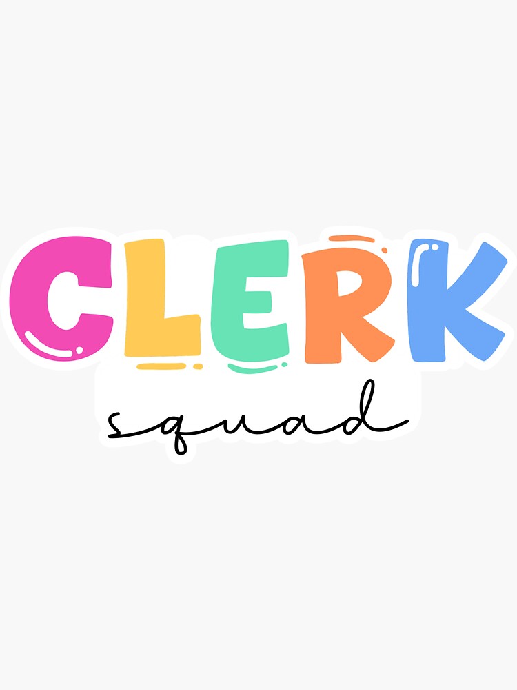 "Clerk squad" Sticker for Sale by IIMC | Redbubble