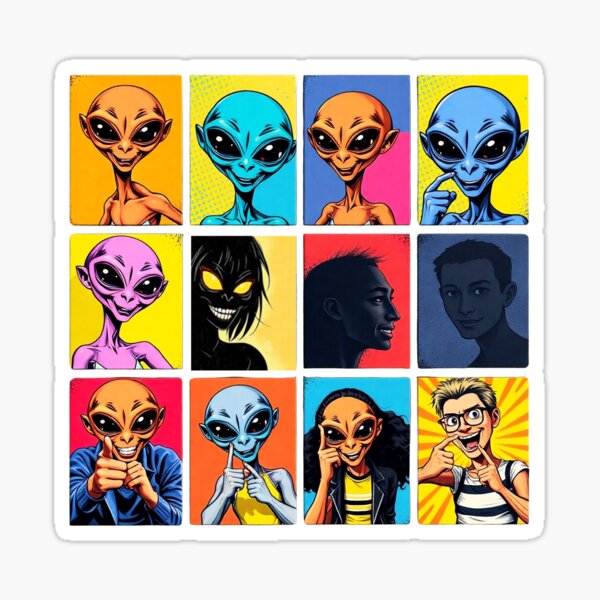 "Family Portrait: Portraits of Aliens and Humans in Pop Art Style ...