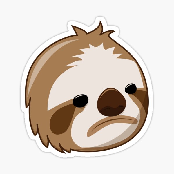 "Sad Sloth" Sticker for Sale by Jburriart | Redbubble