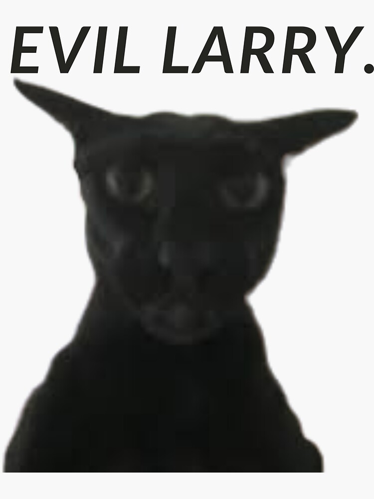 "Evil Larry Meme – Funny TikTok Cat Aesthetic" Sticker for Sale by ...