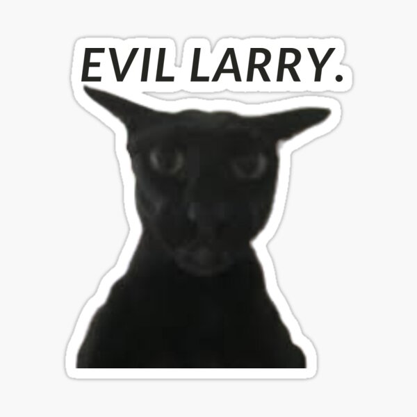 "Evil Larry Meme – Funny TikTok Cat Aesthetic" Sticker for Sale by ...