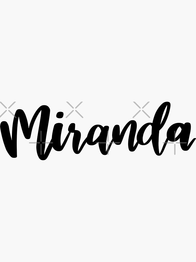"Miranda " Sticker for Sale by ellietography | Redbubble