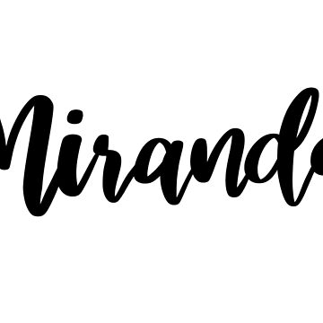 "Miranda " Sticker for Sale by ellietography | Redbubble