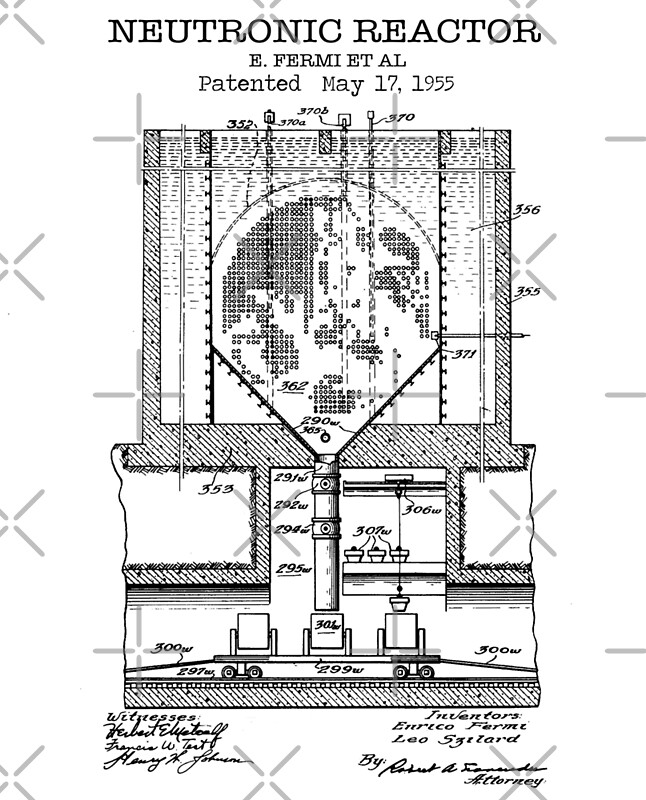 "Nuclear Reactor Patent Black" by Luve Store | Redbubble