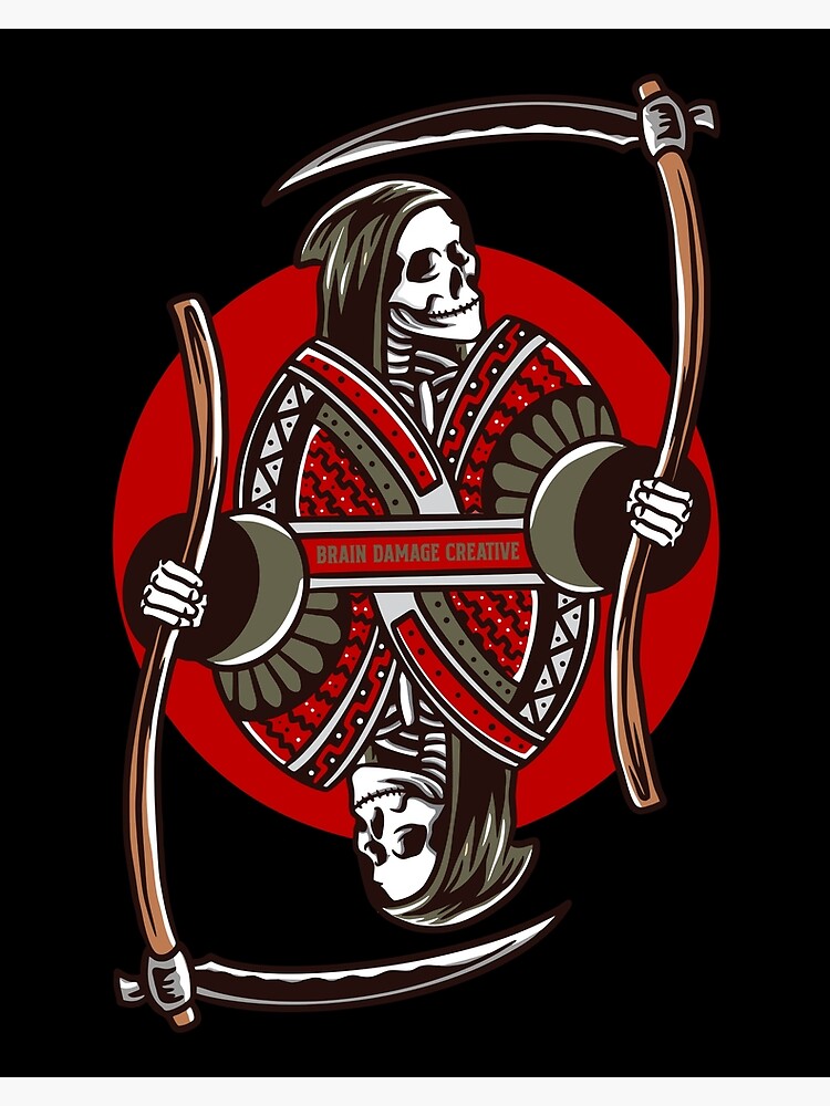 "Grim Reaper Playing Card" Poster for Sale by Brain Damage Creative ...