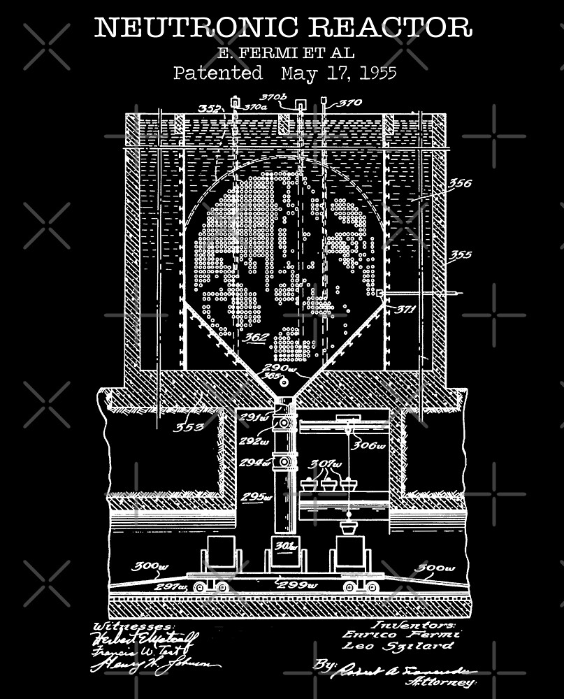 "Nuclear Reactor Patent White" by Luve Store | Redbubble