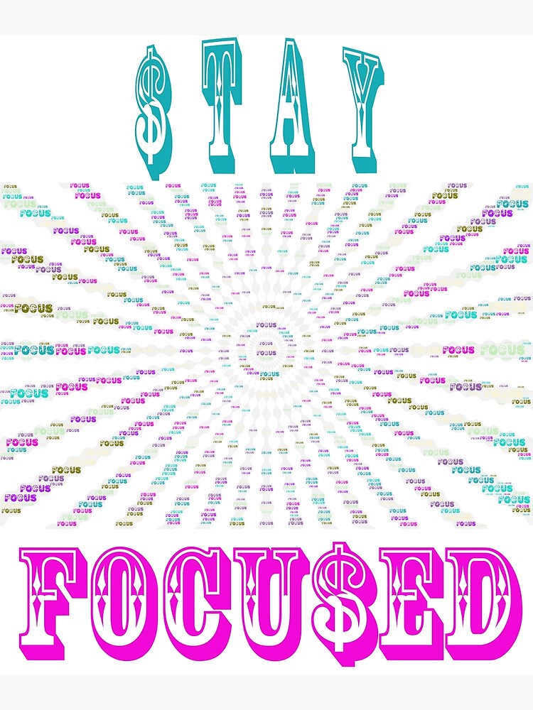 "Stay Focused with Blue and Pink Focus Burst" Art Print by teebrandz ...