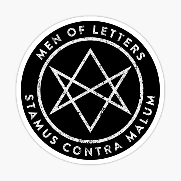 "Men of Letters - Stamus Contra Malum (Variant)" Sticker for Sale by ...