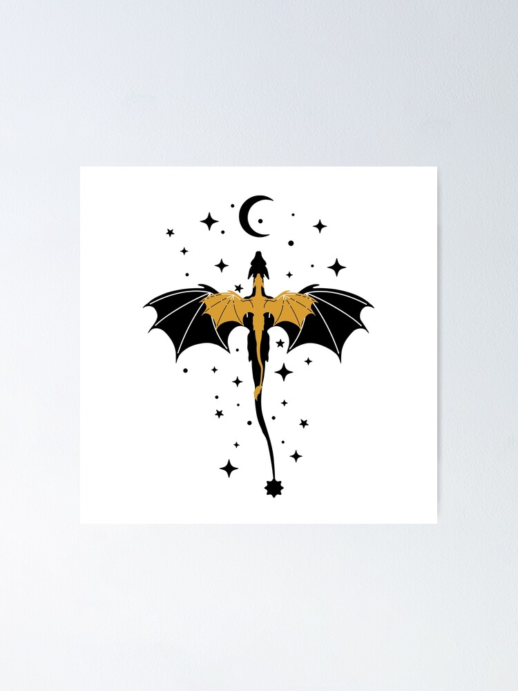 "Black and Gold Starry Dragons" Poster for Sale by Celticrose721 ...