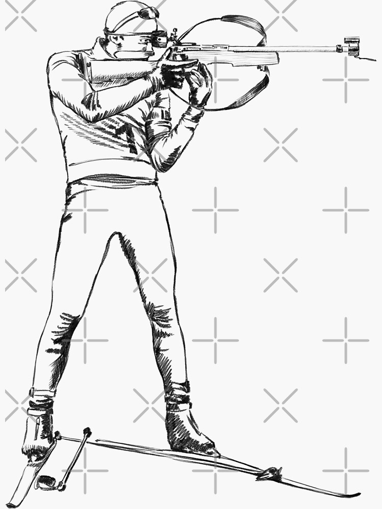 "biathlon" Sticker for Sale by sibosssr | Redbubble