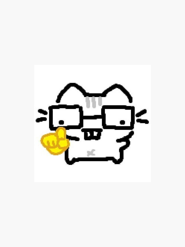 "Nerd cat" Sticker by kat-miuka | Redbubble