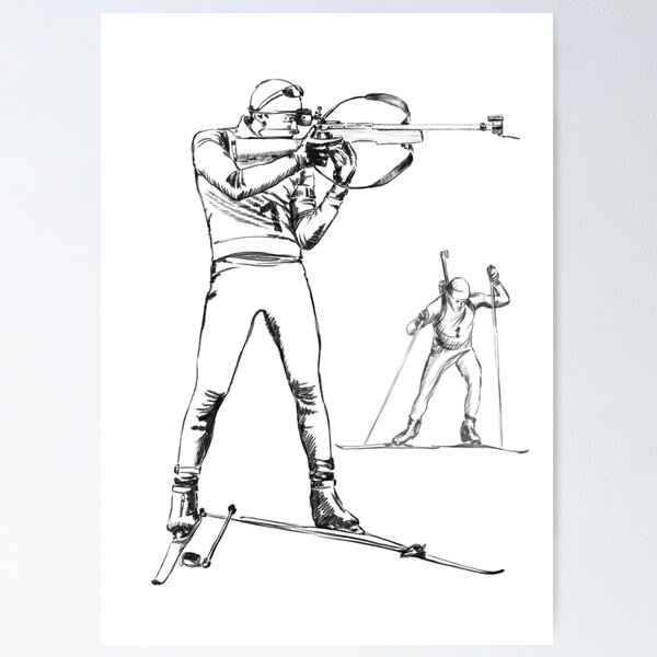 "biathlon" Poster by Sibo Miller | Redbubble