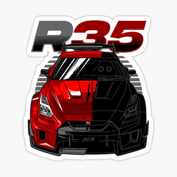 "Nissan GT-R - R35" Sticker for Sale by c123035 | Redbubble