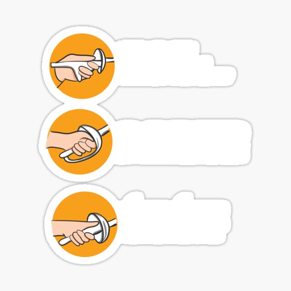 "Foil Saber Epee - fencing duel martial arts weapon" Sticker for Sale ...