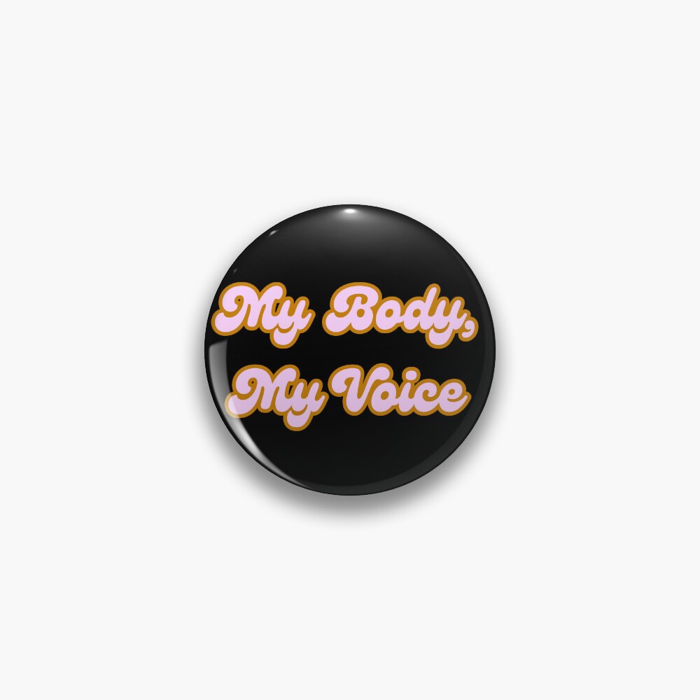 "My Body, My Voice (Blk Background)" Sticker for Sale by Kristina ...