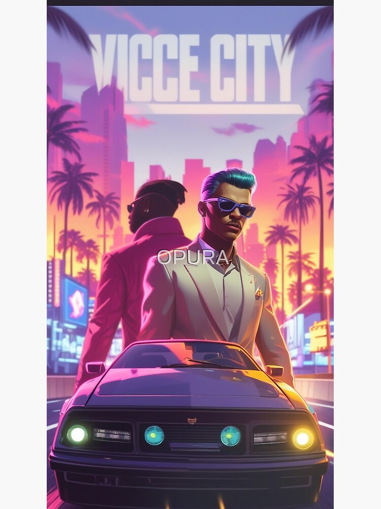 " Neon Vice City Retro Aesthetic – Synthwave Urban Gaming Art" Poster for Sale by OPURA | Redbubble