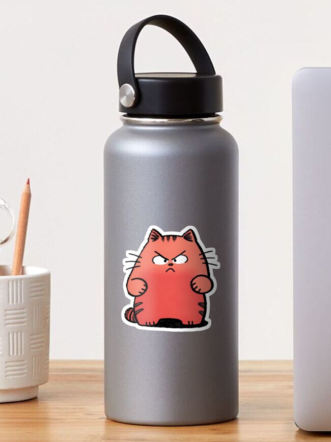 "very angry cat" Sticker for Sale by ArtZombieStore | Redbubble