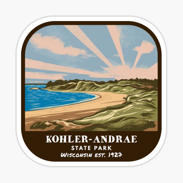 "Vintage Kohler-Andrae State Park (Wisconsin State Park)" Sticker for ...