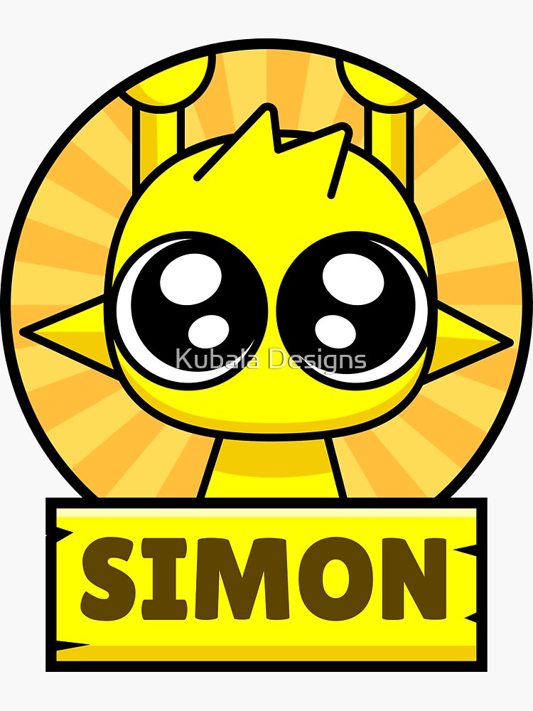 "Sprunkies Simon Cute Character" Sticker for Sale by Darcekar | Redbubble