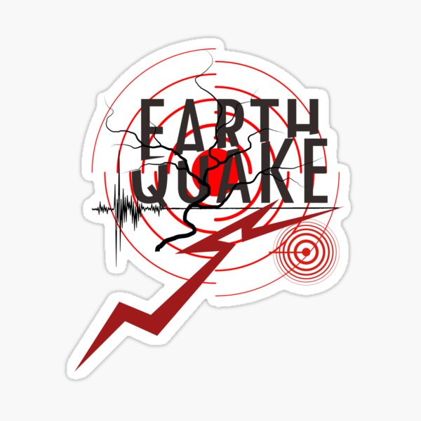 "Earth Quake movements" Sticker for Sale by Mara9 | Redbubble