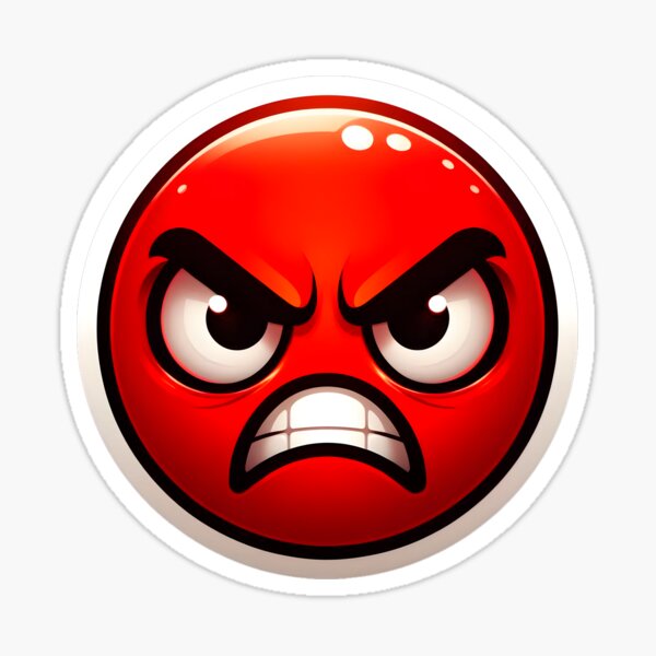 Angry Red Smiley Face