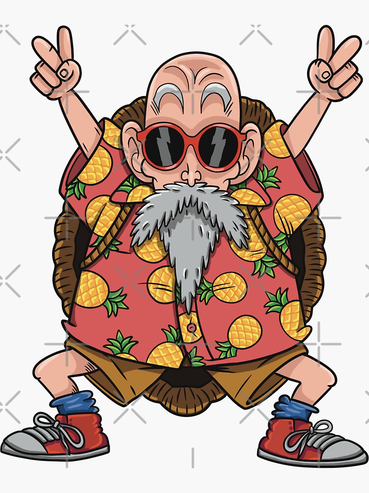 "The Turtle Hermit: Roshi's fruity rendezvous" Sticker for Sale by ...
