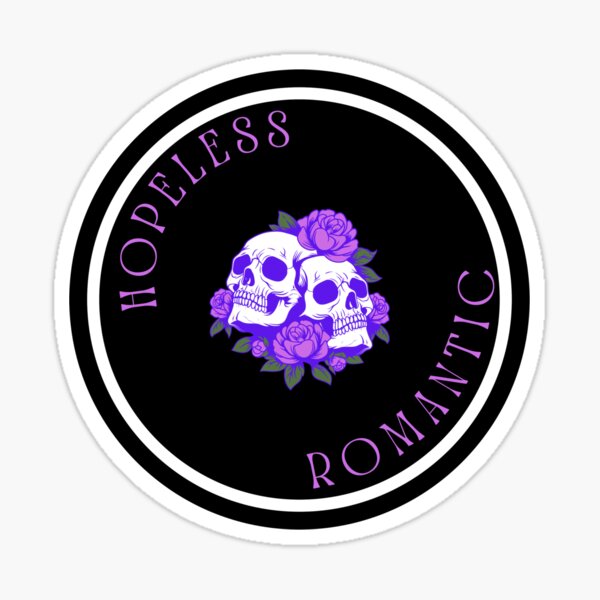 "Hopeless Romantic" Sticker for Sale by Kristina Wheatman | Redbubble
