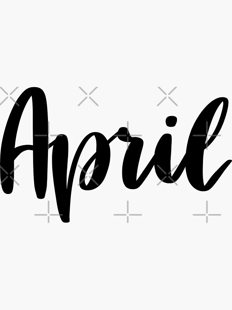 "April " Sticker by ellietography | Redbubble