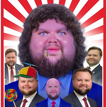 "JD Vance face meme " Sticker for Sale by The-Homander | Redbubble