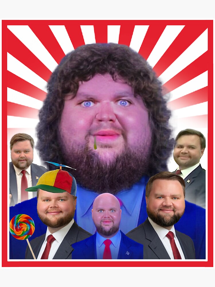 "JD Vance face meme " Sticker for Sale by The-Homander | Redbubble