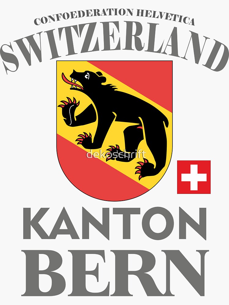 "Switzerland Canton of Bern" Sticker by dekoschrift | Redbubble
