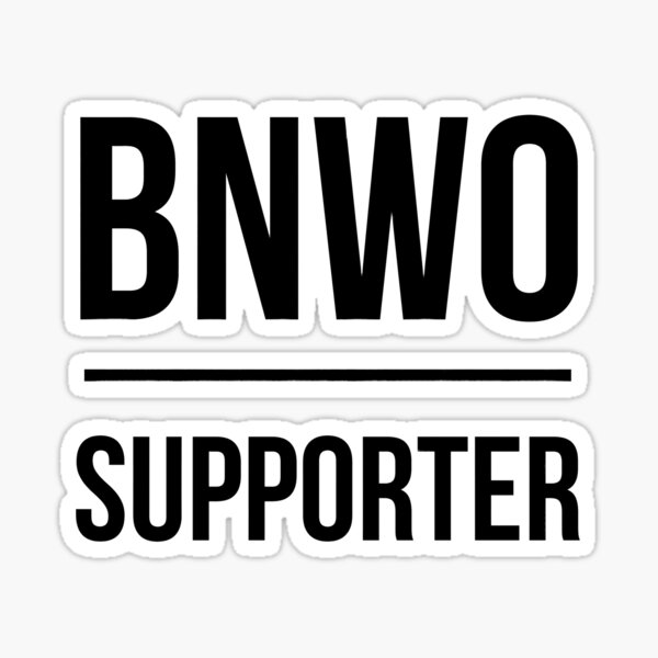 "BNWO Supporter" Sticker for Sale by Psy-Free-Beta | Redbubble
