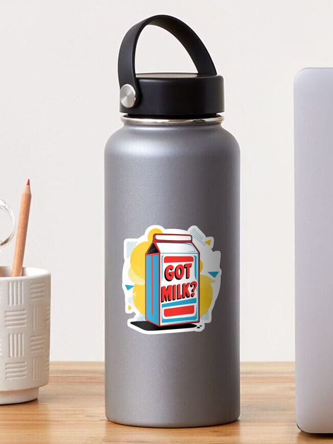 "Retro Pop Art Got Milk? Cartoon Milk Carton Design" Sticker for Sale ...