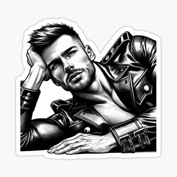 "Pointillism Sheer Leather Pride Graphic Design" Sticker for Sale by ...