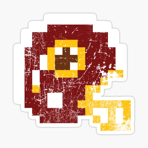 "WAS Distressed Football Helmet" Sticker for Sale by SuperRetroBowl ...