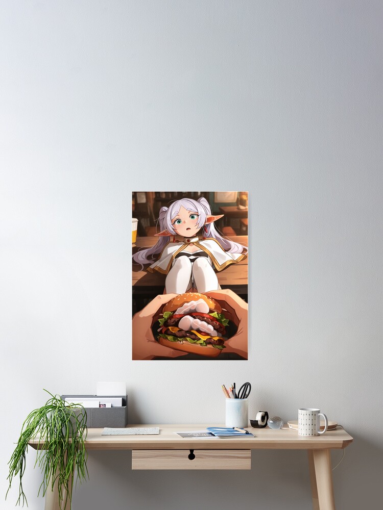 "Frieren: Beyond Journey's End- Frieren Feet Burger" Poster for Sale by ...