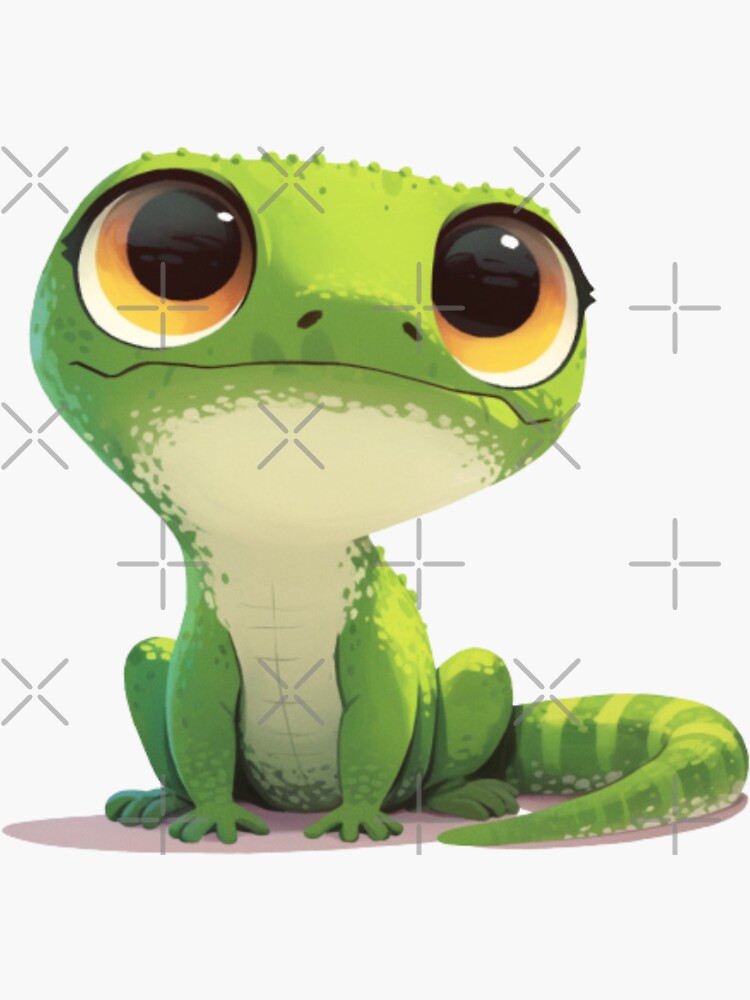 "Cute happy friend lizard" Sticker for Sale by PatternFly | Redbubble