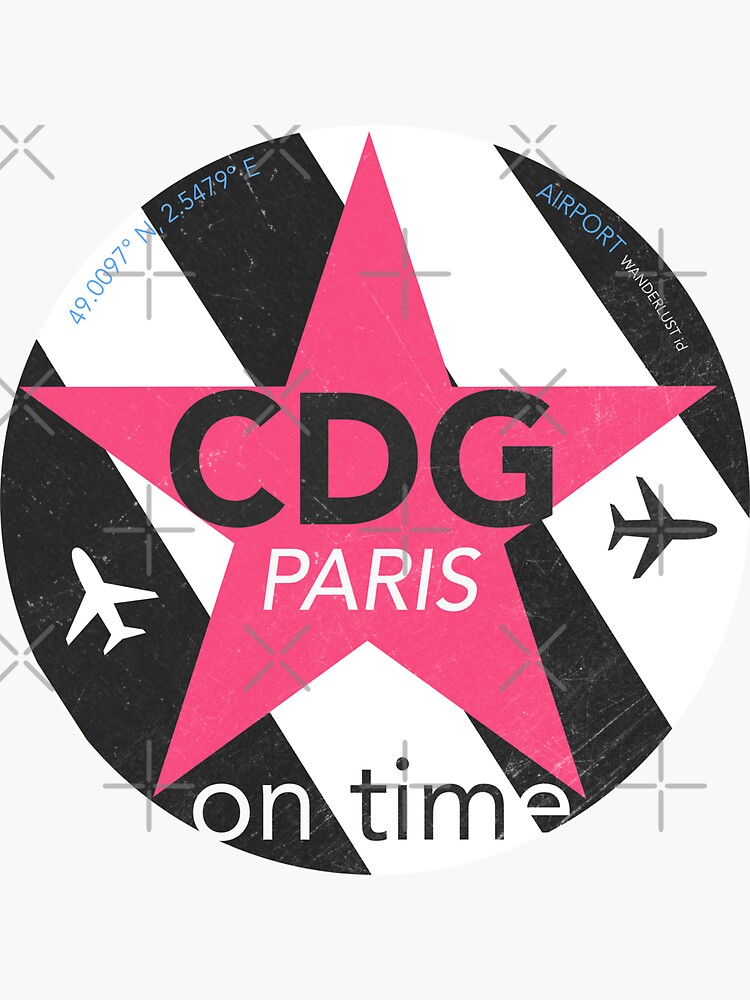 "CDG Paris airport round sticker" Sticker for Sale by Aviators | Redbubble