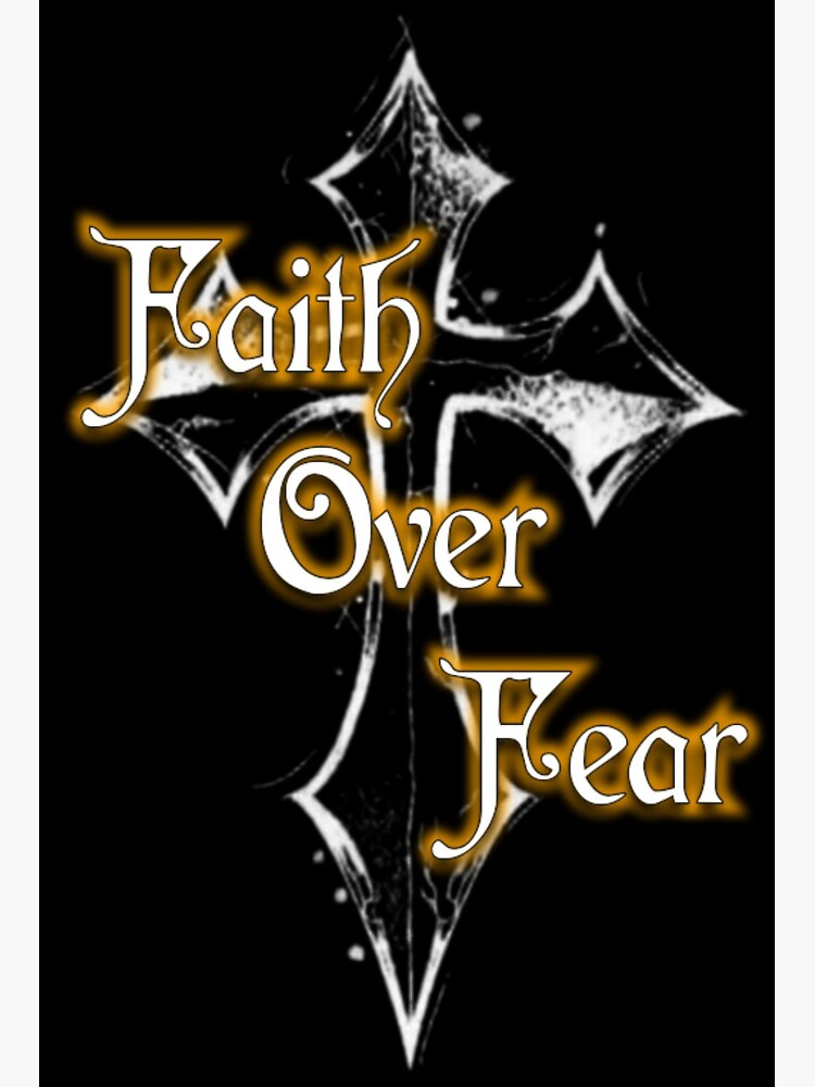 "Faith Over Fear Cross" Art Board Print for Sale by FilosFineArts ...