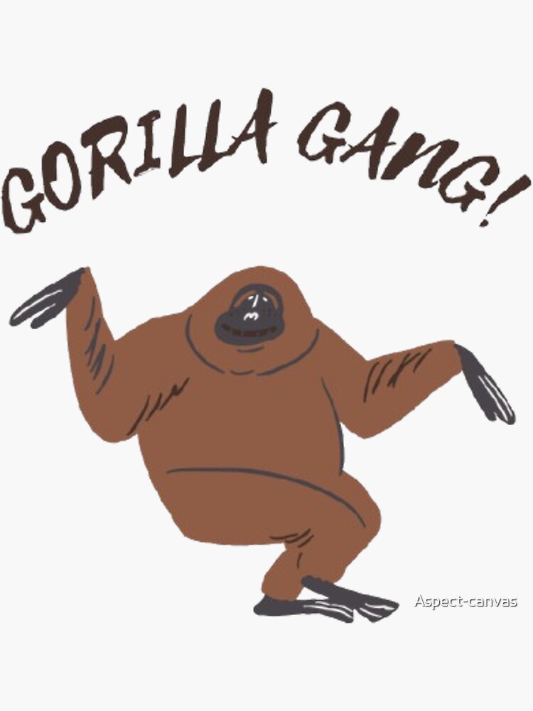 "Gorilla | Gorilla Gang | Funny Illustration" Sticker for Sale by ...